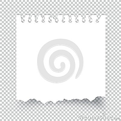 Sticky Torn Note Paper Isolated On Transparent Cartoon Vector ...