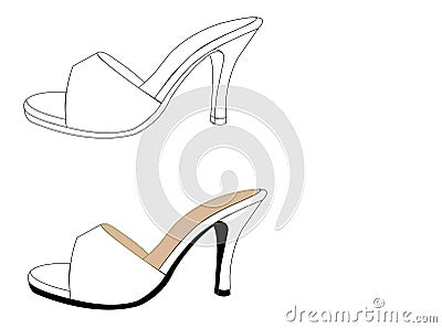 Stiletto Heels Template Vector | CartoonDealer.com #178769971