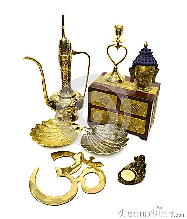 Still Life With Indian Cultural Objects 4 Stock Photo - Image: 58413496