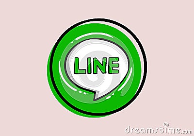 Line - Button For Social Media, Phone Icon Symbol Logo Of Line. Vector ...