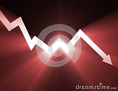 Stock Chart Down Arrow Line Light Flare | CartoonDealer.com #11975732