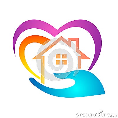 Protect My Home Logo Icon. Vector Illustration | CartoonDealer.com ...