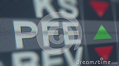 PFIZER PFE Stock Ticker On The Screen. Editorial 3D Rendering ...