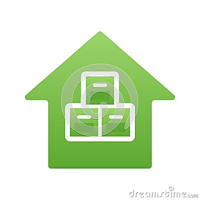 Stockpile Home Logo Gradient Design Template Icon Vector Illustration ...