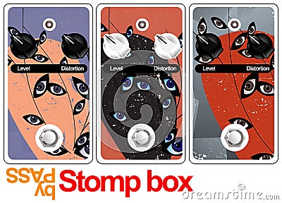Stomp Box Design Cartoon Vector | CartoonDealer.com #153997851