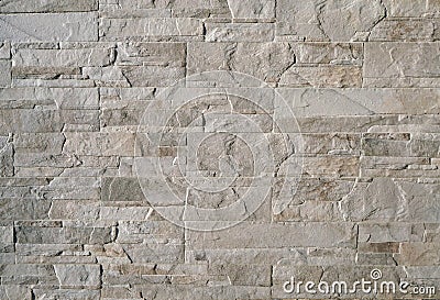 Stone Cladding Wall Made Of Stacked Slabs And Blocks Of Natural Gray ...