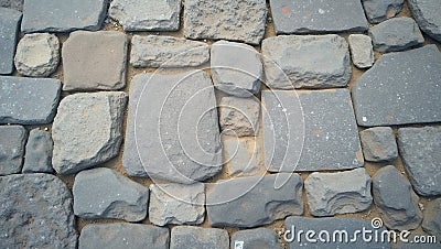 Stone Paved Floor With Large Flat Gray Stones Fitting Tightly Together ...