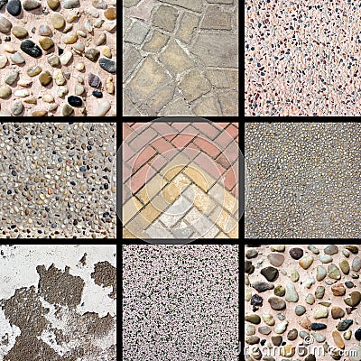 Stone Texture Collage Background Royalty Free Stock Photo - Image: 14548085