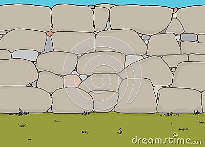 Stone Wall I stock vector. Illustration of separation - 16151694