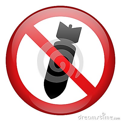 Stop Bombing Sign Cartoon Vector | CartoonDealer.com #11258477