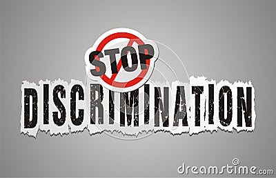 Stop Discrimination Poster, Beckdrop, Banner Royalty Free Stock ...