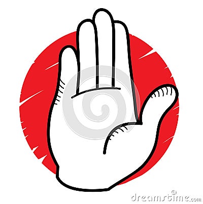 Stop Hand Stock Vector - Image: 45292133