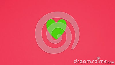 Stop Motion Heart Coming Out of the Red Background. Stock Video - Video ...