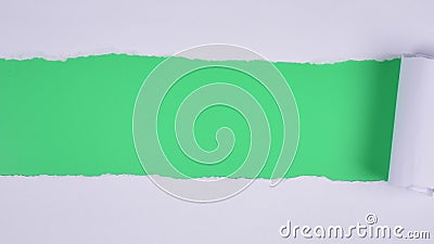 Stop Motion, Torn Paper Transitions on Green Screen Background. Stock ...
