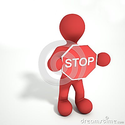 Stop Sign Person Stock Photos - Image: 32601903