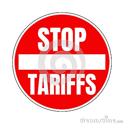 Stop Tariffs Symbol Icon Royalty-Free Illustration | CartoonDealer.com ...