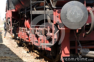 Stopping Buffer Steam Locomotive. Royalty-Free Stock Image ...
