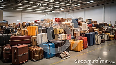 Storage Unit Overflowing With Stacks Of Forgotten And Abandoned Luggage ...