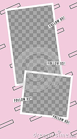 Stories Template. Before And After. Mockup For Photo Isolated On ...