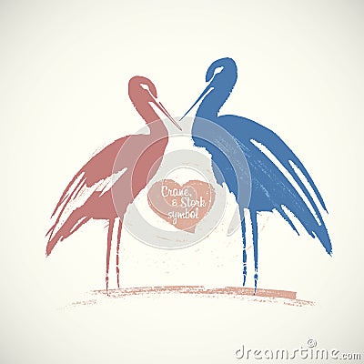 Stork Symbol. Vector Illustration | CartoonDealer.com #62407410