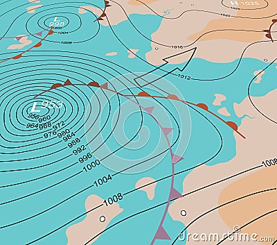 Storm Depression Chart Stock Vector - Image: 48570527