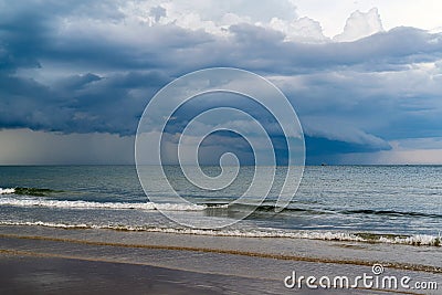 Storm Forming Over The Sea At The Beach Royalty-Free Stock Photo ...