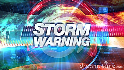 Storm Warning - Broadcast TV Graphics Title Stock Video - Video of ...
