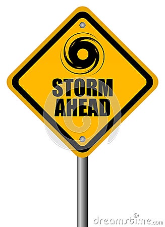 Storm Warning Sign Royalty Free Stock Photo - Image: 23221935