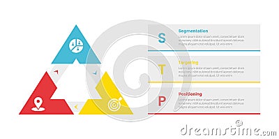 STP Marketing Analysis Infographics Template Diagram With Progress Step ...