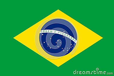 The Official Flag Of Brazil. The National Flag And Motto Of Brazilian ...