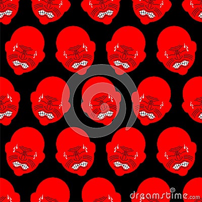 Straining Face Pattern Seamless. Tense Face Guy Background. Grimacing ...