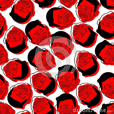 Straining Face Pattern Seamless. Tense Face Guy Background. Grimacing ...