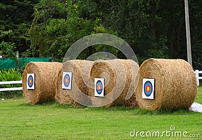 Straw Archery Target Royalty Free Stock Photo - Image: 25605255