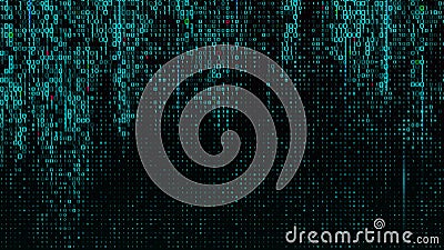 A Stream Of Binary Matrix Code On The Screen. Numbers Of The Computer Matrix Stock Illustration ...