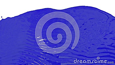 Stream of Blue Paint Falling on White Background - Screen and Dripping ...