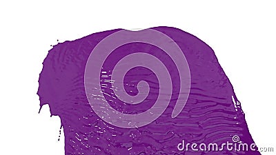 Stream of Violet Paint Falling on White Background - Screen and ...