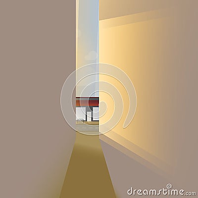 Street Alley. Vector Illustration Decorative Design | CartoonDealer.com ...