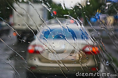 Car Window Cab Taxi NY New York City Rain Stock Photo - Image of window ...