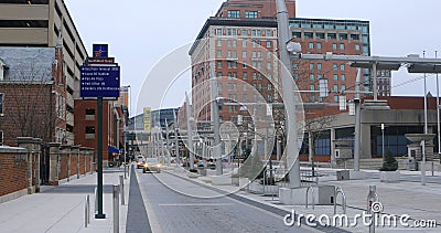 Street View in Indianapolis, Indiana 4K Stock Video - Video of ...