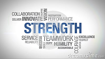 Strength - Animated Word Cloud Stock Video - Video of skill, seamless ...