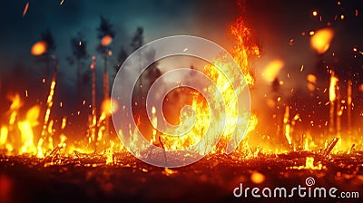 Wildfire Devastation Amid Climate Change Effects Royalty-Free Stock ...