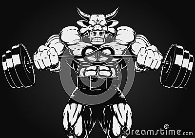Strong Bull Stock Vector - Image: 46274490