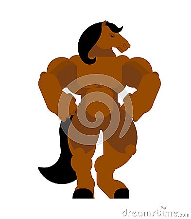 Strong Horse Power. Powerful Stallion. Heavy Steed. Vector ...