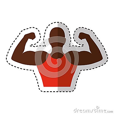 Strong Man Human Figure Cartoon Vector | CartoonDealer.com #89106987