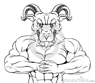 Strong Ram Mascot Stock Vector - Image: 53823984