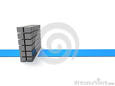 A Strong Wall Blocking The Path. Unexpected Accident. An Abstract ...