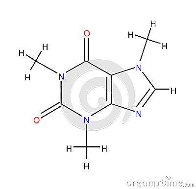 Structural Formula Of Caffeine Stock Images - Image: 10730854