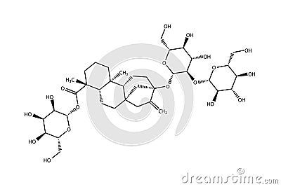 Structural Formula Of Stevioside Vector Illustration | CartoonDealer ...