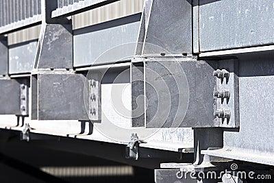 Structural Node Of A New Prefabricated Structure, Steel Carpentry With ...