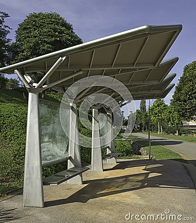 Structural Steel Bus Stop Stock Images - Image: 14088974